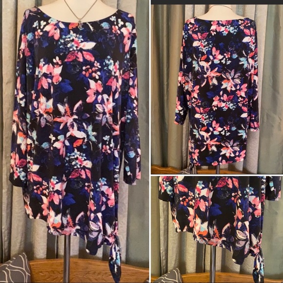 Ava & Grace | Tops | Ava Grace Asymmetrical Sidetie Tunic Blouse | Poshmark